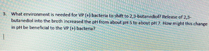 Solved 3. What environment is needed for VP (+) bacteria to | Chegg.com