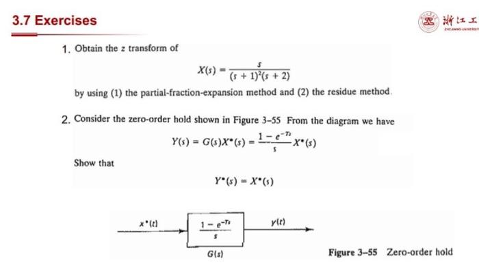 Solved 1. Obtain the z transform of X(s)=(s+1)2(s+2)s by | Chegg.com