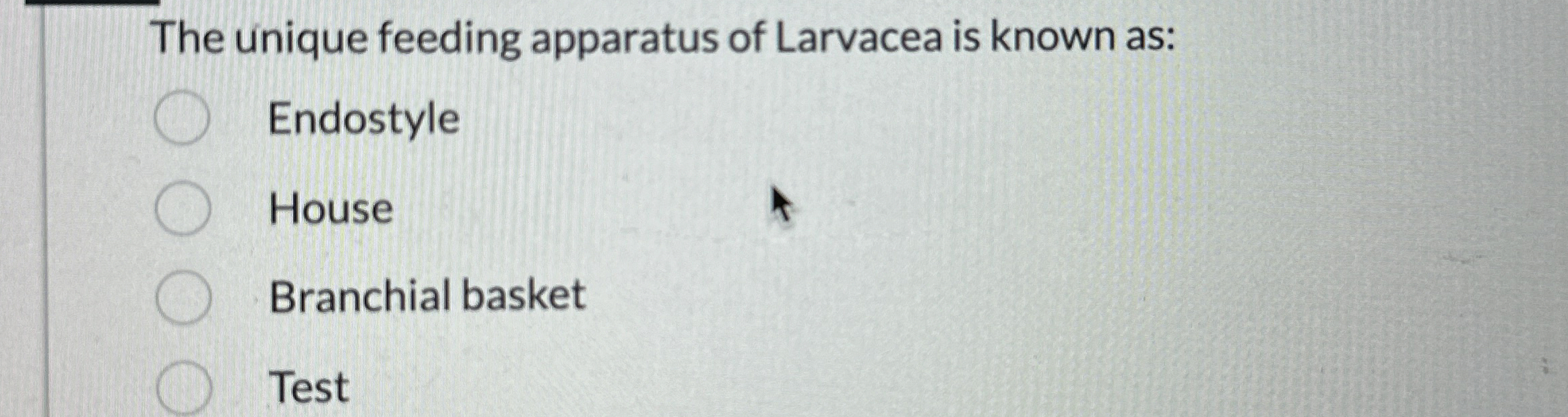 Solved The unique feeding apparatus of Larvacea is known | Chegg.com