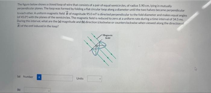 Solved The fgure below shows a closed loop of wire that | Chegg.com