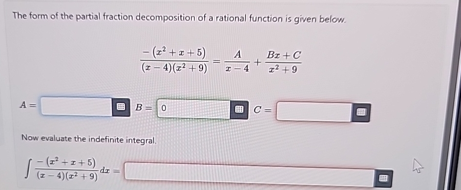 Solved The form of the partial fraction decomposition of a | Chegg.com