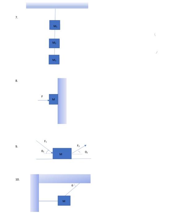 Solved we need to find out the tension of each question in | Chegg.com