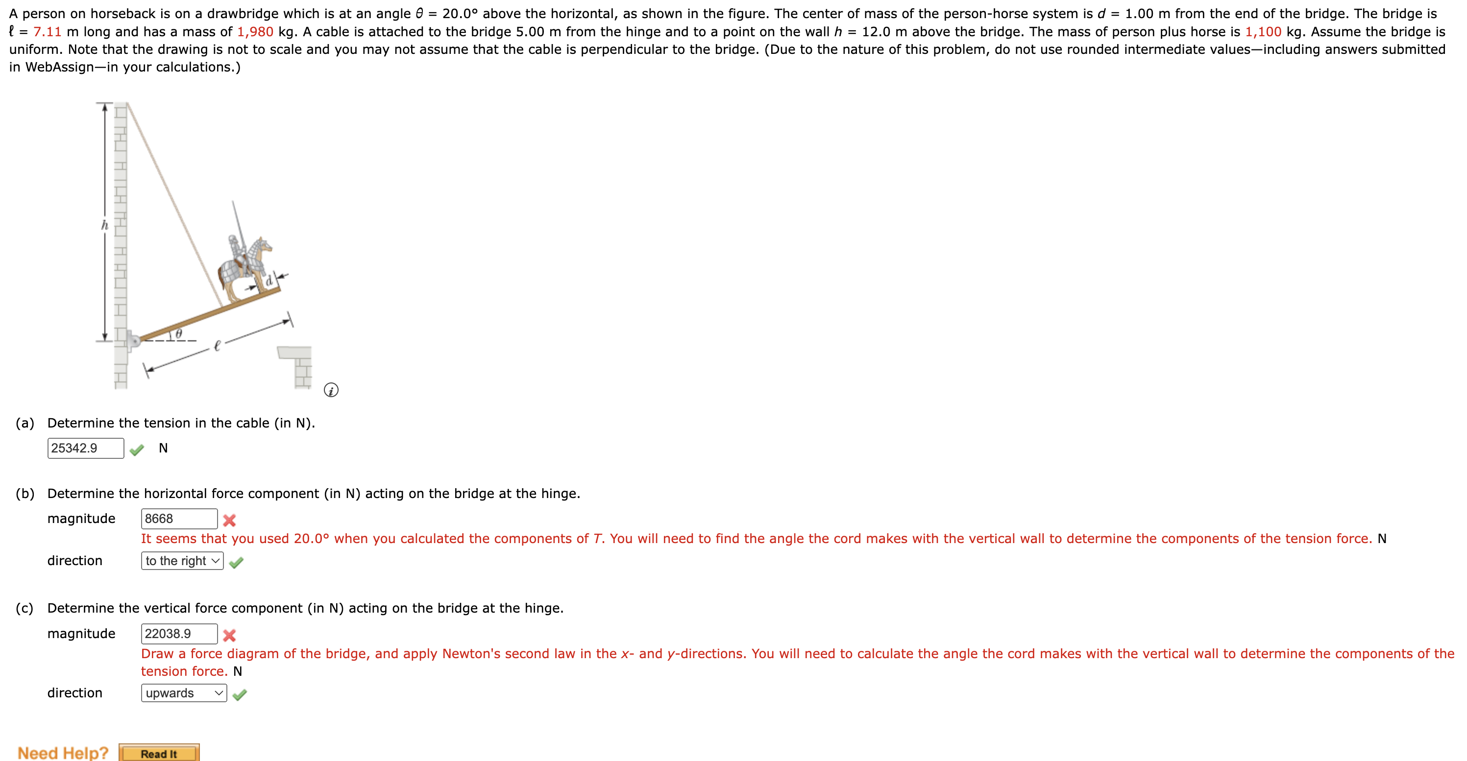Solved in WebAssign-in your calculations.)(a) ﻿Determine the | Chegg.com