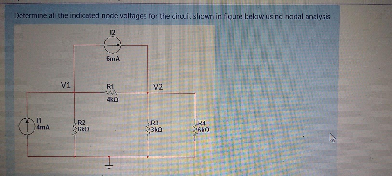 Solved Determine all the indicated node voltages for the | Chegg.com