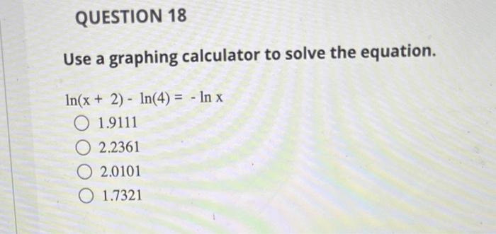 Solved Use a graphing calculator to solve the equation. | Chegg.com