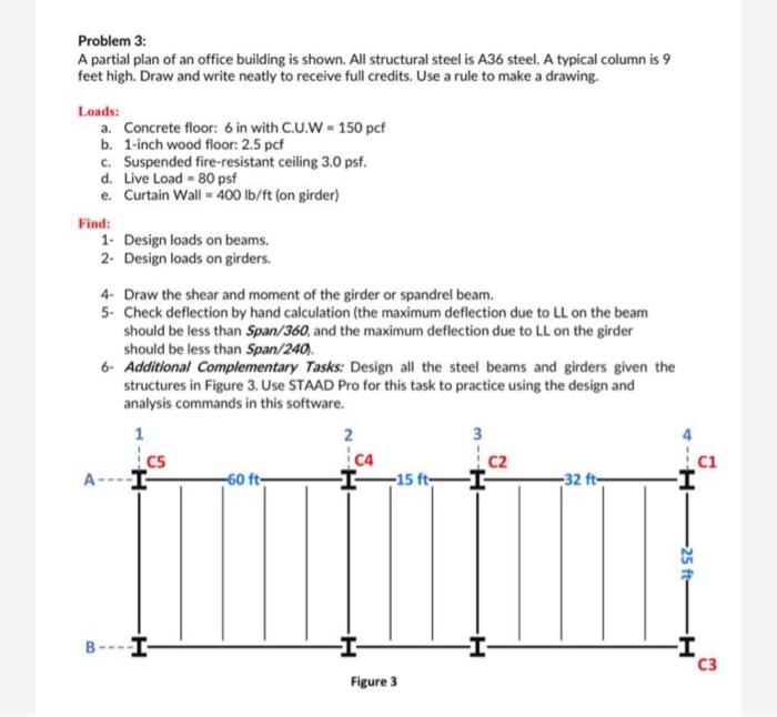 Solved Problem 3: A partial plan of an office building is | Chegg.com