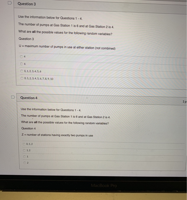 Solved D Question 3 Use the information below for Questions | Chegg.com