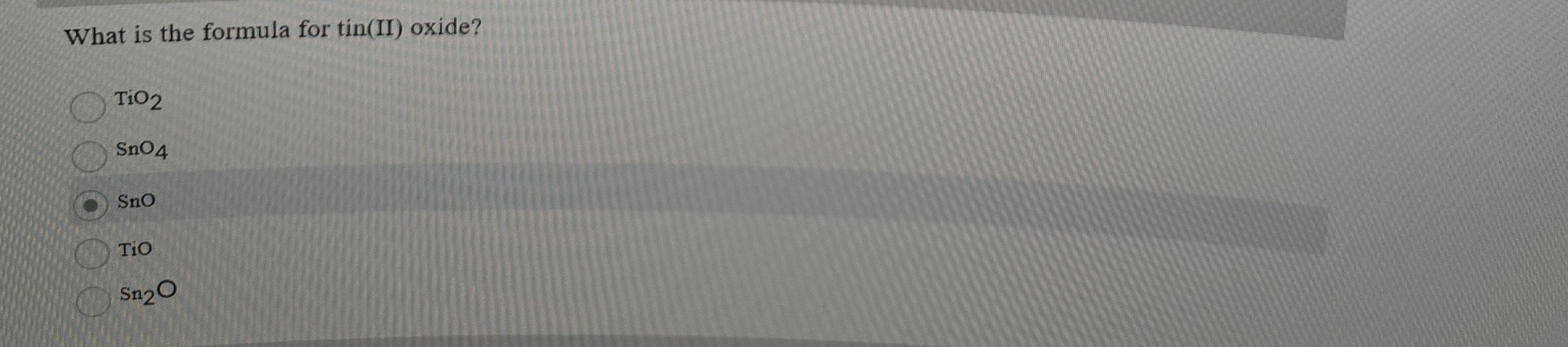 Solved What is the formula for tin (II) | Chegg.com