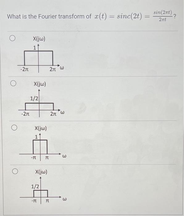 Solved What is the Fourier transform of | Chegg.com