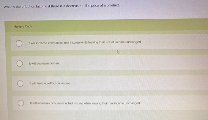 Solved What is the effect on income if there is a decrease | Chegg.com