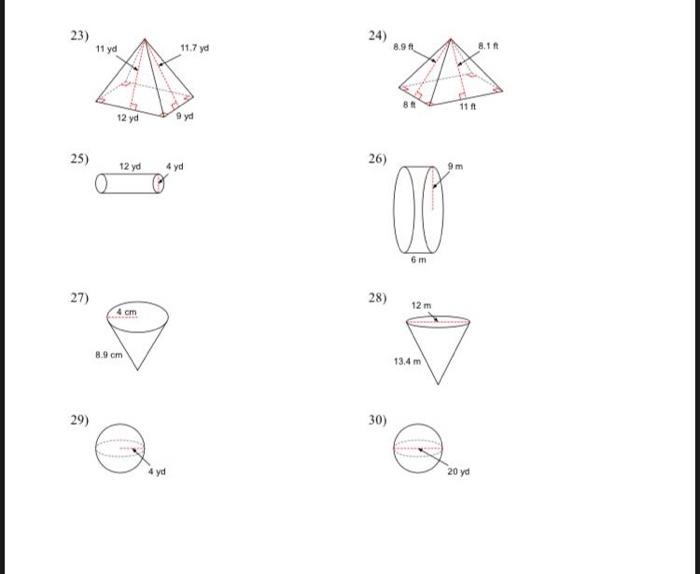 Solved Find the surface area of each figure. Round your | Chegg.com