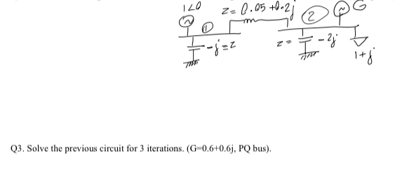 Q3. ﻿Solve the previous circuit for 3 ﻿iterations. | Chegg.com