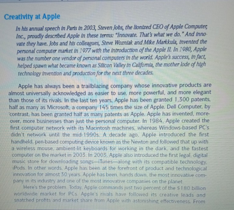 EXERCISES FOR APPLYING CONCEPTUAL BLOCKBUSTING The | Chegg.com