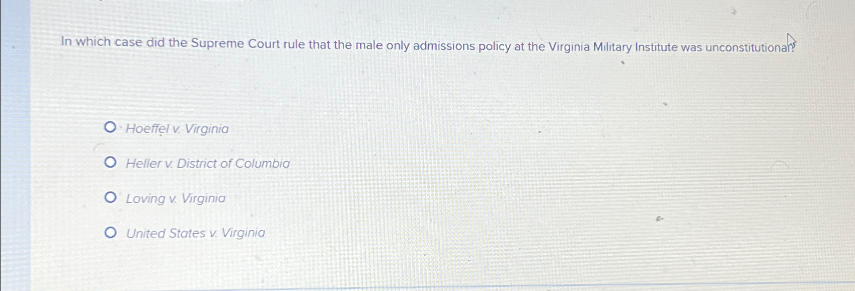 Solved In which case did the Supreme Court rule that the | Chegg.com