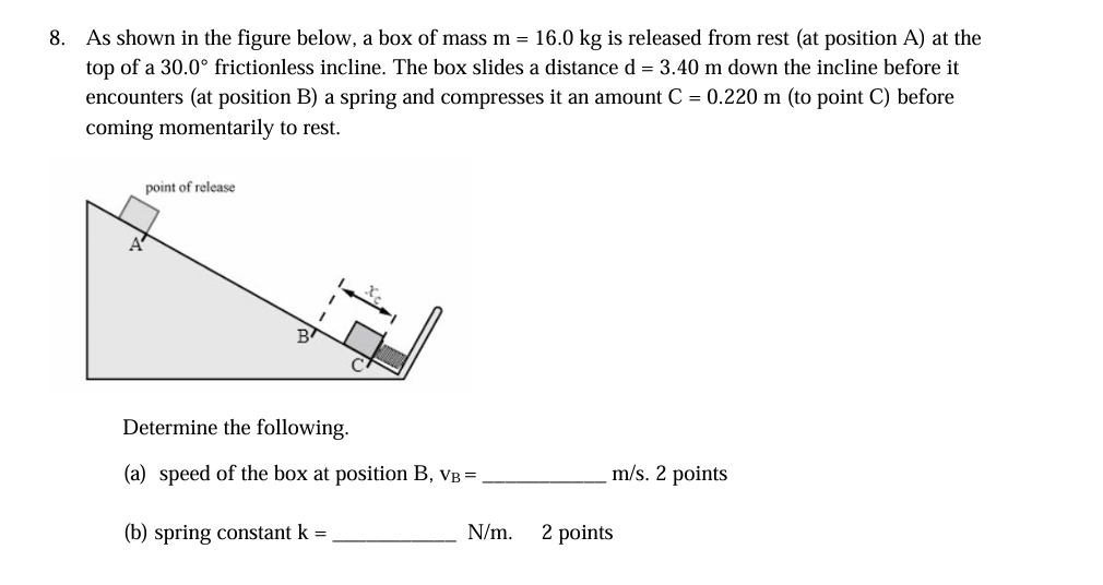Solved As shown in the figure below, a box of mass m=16.0kg | Chegg.com