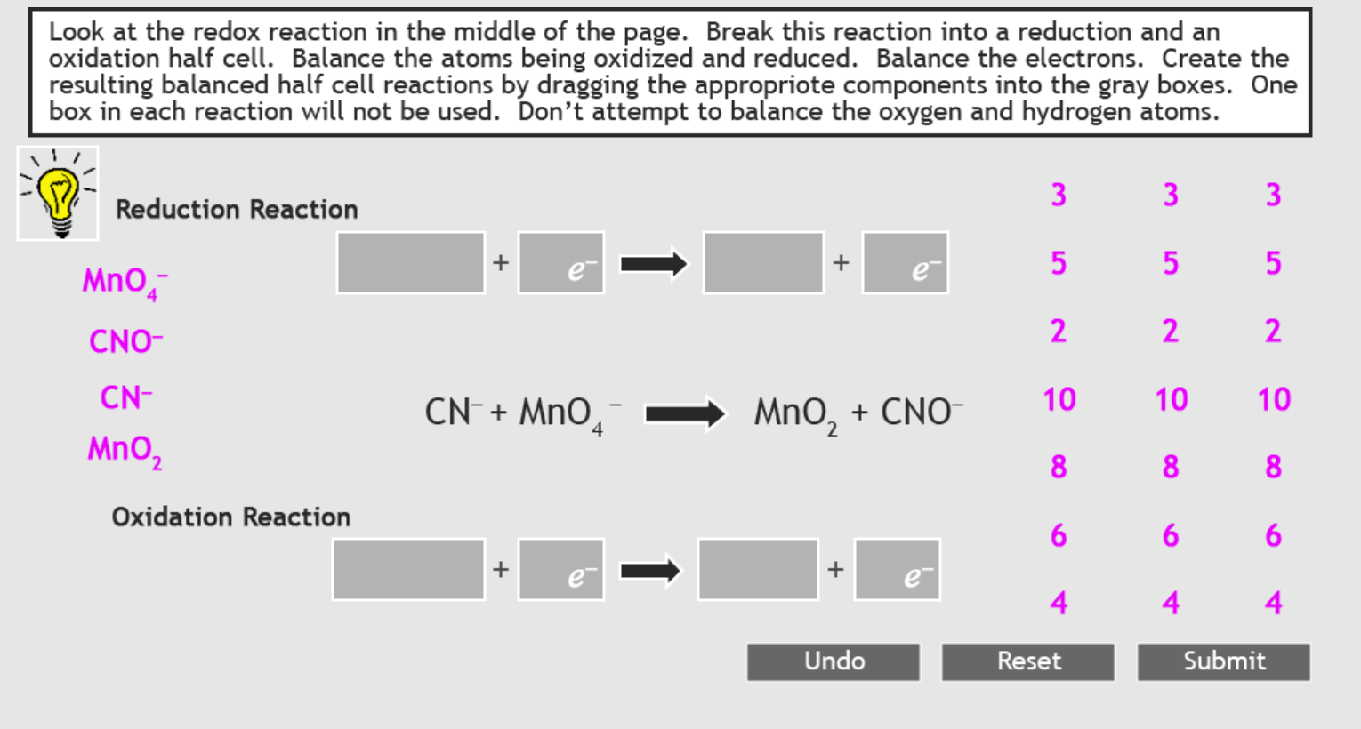 Solved Look at the redox reaction in the middle of the page. | Chegg.com