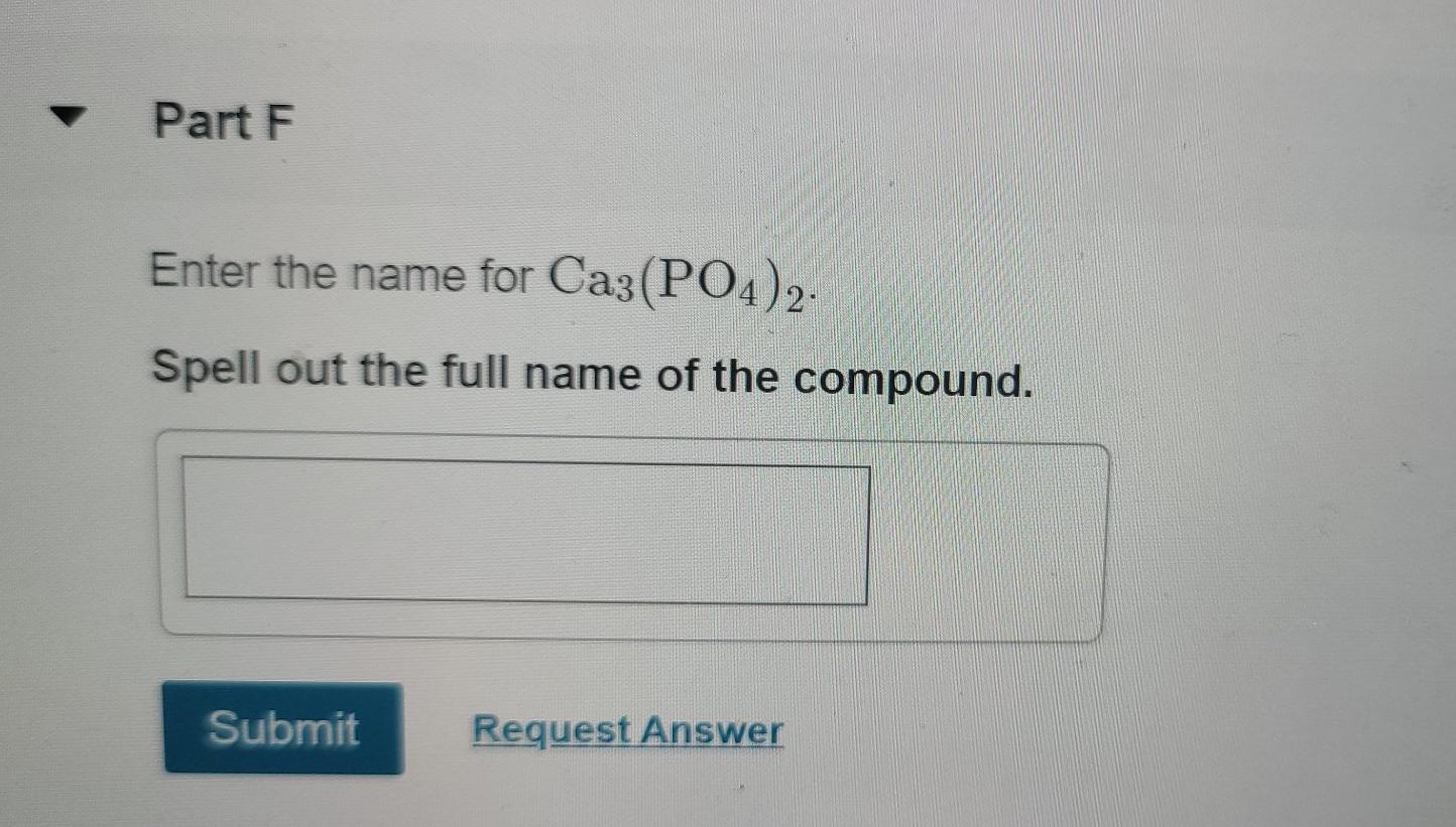 Solved Part A Enter the formula for the polyatomic ion in | Chegg.com