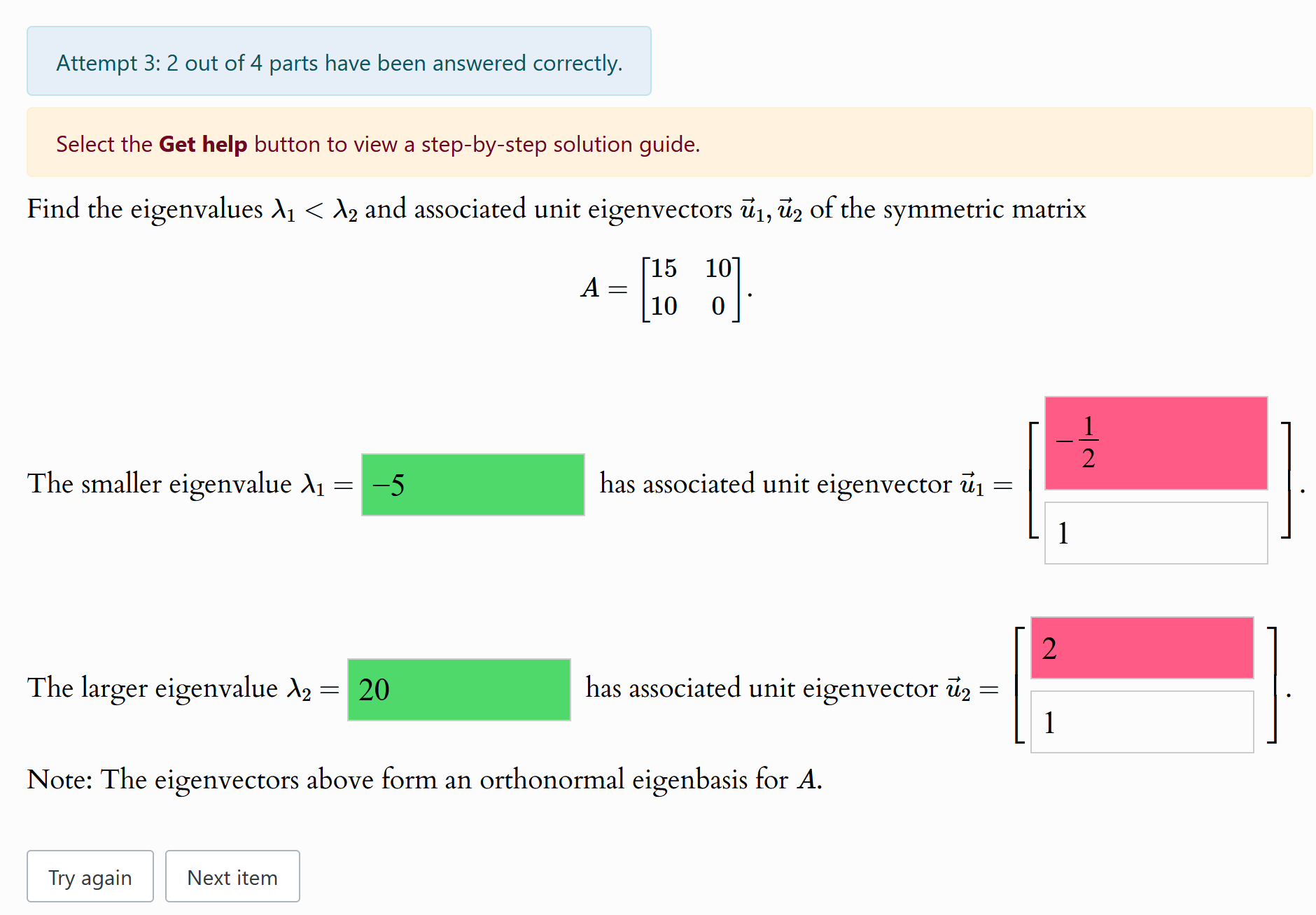 Solved Select the Get help button to view a step-by-step | Chegg.com