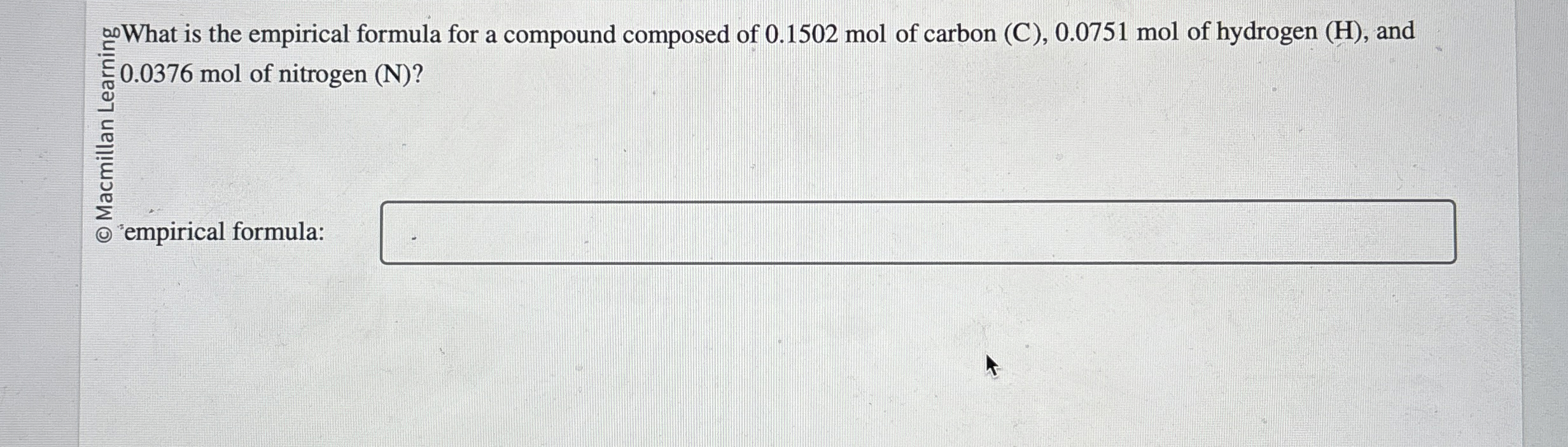 Solved What is the empirical formula for a compound composed | Chegg.com