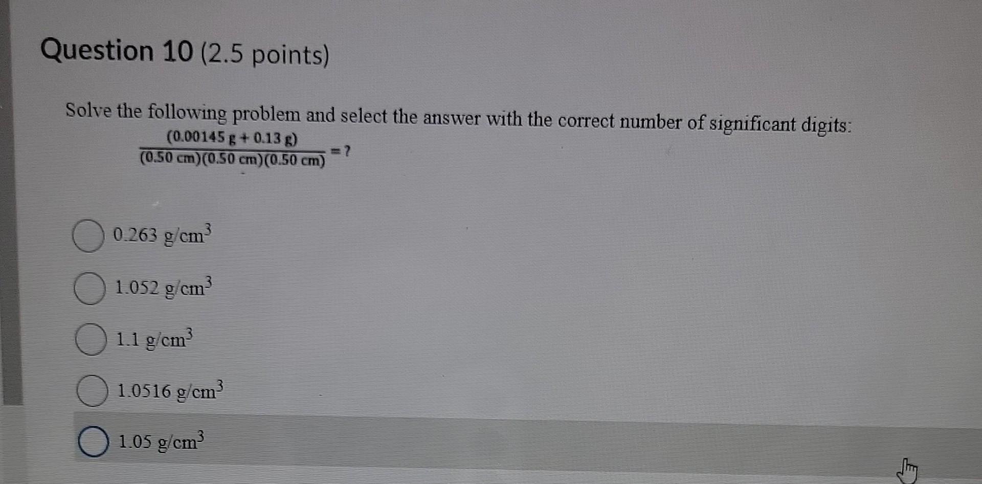 Solved Solve the following problem and select the answer | Chegg.com