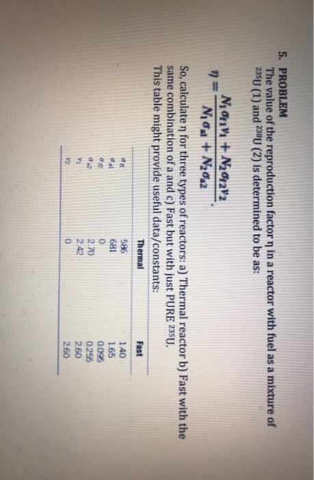 Solved 5. PROBLEM The value of the reproduction factor n in | Chegg.com