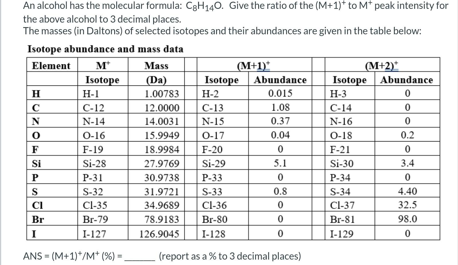 Solved An alcohol has the molecular formula: C8H14O. Give | Chegg.com