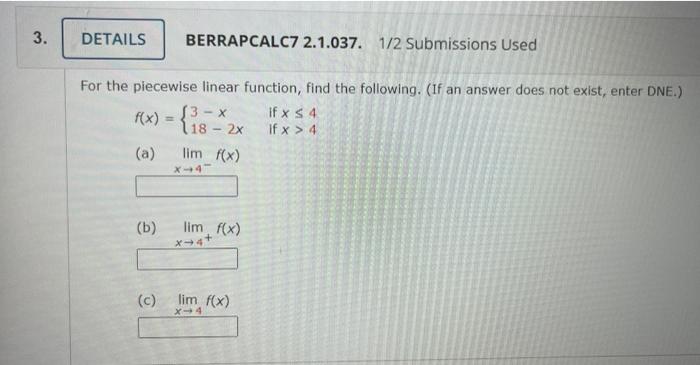 Solved For the piecewise linear function, find the | Chegg.com