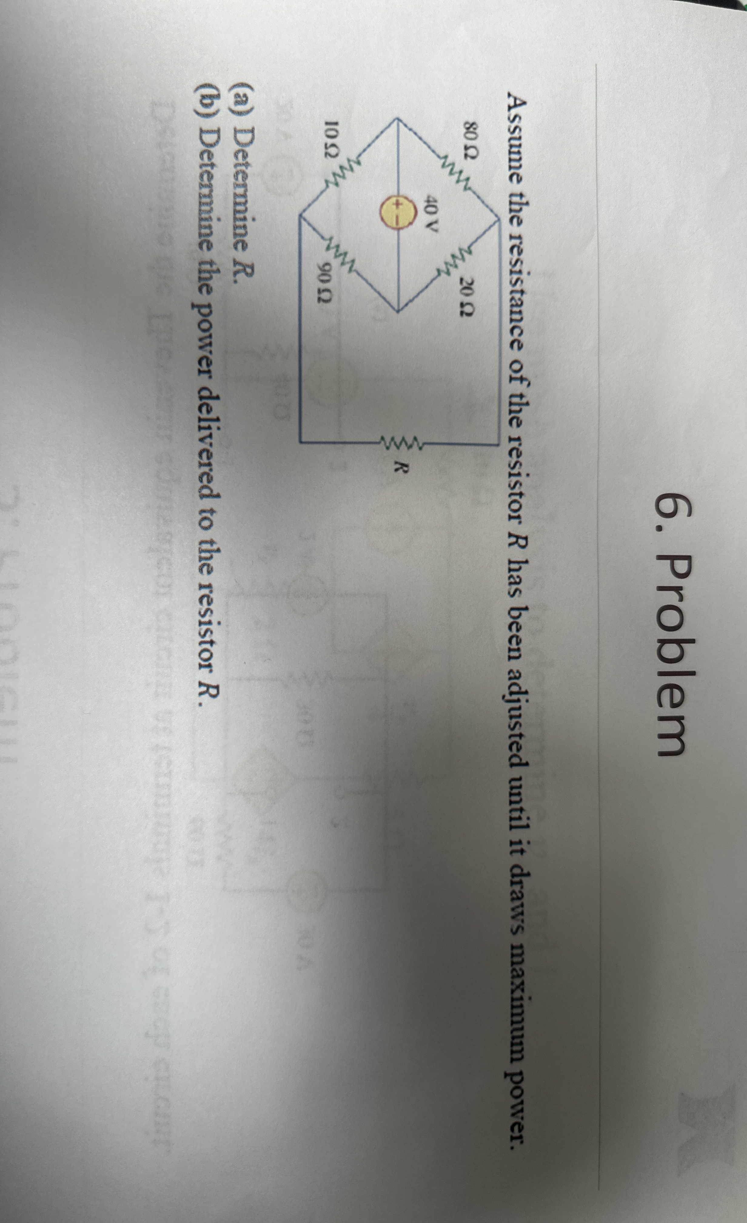 Solved ProblemAssume the resistance of the resistor R ﻿has | Chegg.com