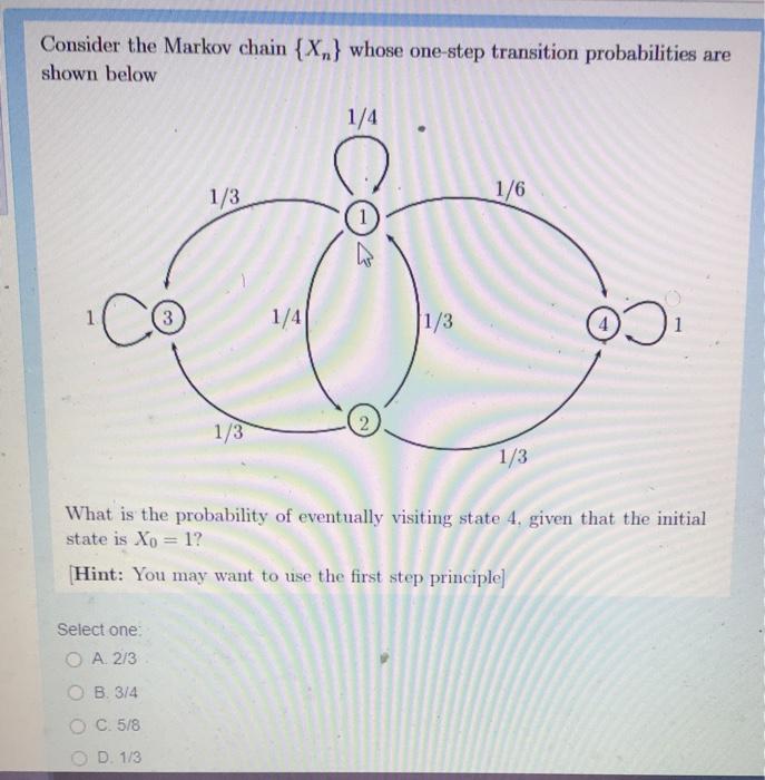 Solved Consider the Markov chain {Xn} whose one-step | Chegg.com