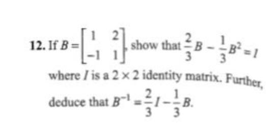 Solved where I is a 2 x 2 identity matrix. Further, show | Chegg.com