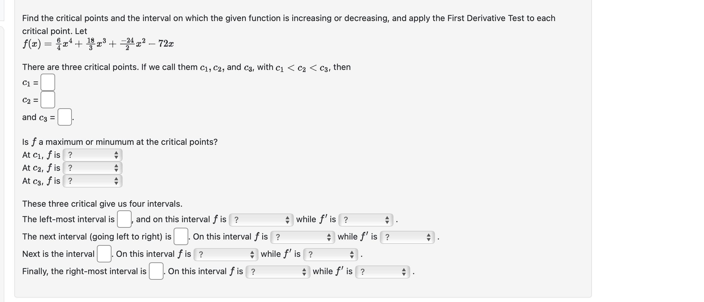 Solved Consider The Function F X 2x2 8x 6 find The