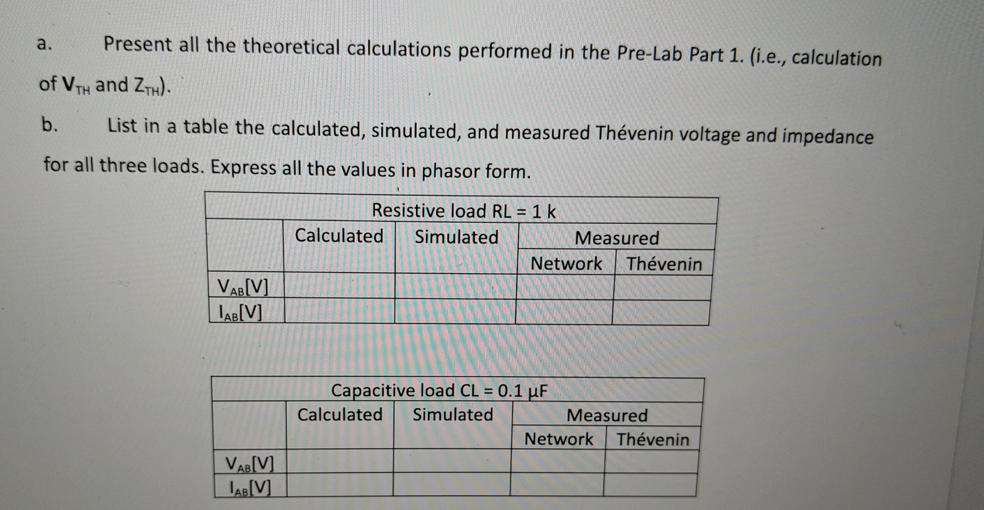 Solved 1. Using Thévenin's theorem, calculate VTH and ZTH | Chegg.com