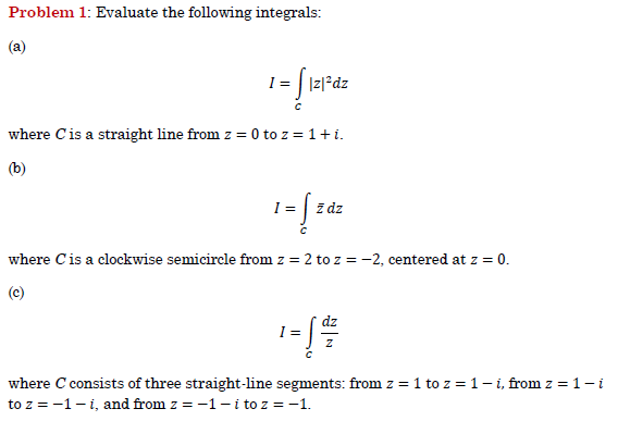 Solved Problem 1: Evaluate the following | Chegg.com