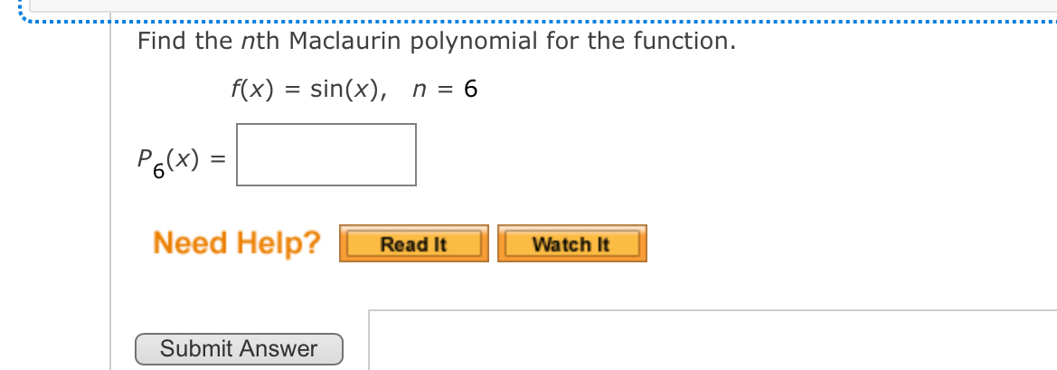 Solved Find the nth Maclaurin polynomial for the | Chegg.com