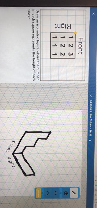 Solved Lesson 2: Iso Cubes - 26/37 > Front Right 1 2 3 1 2 2 | Chegg.com