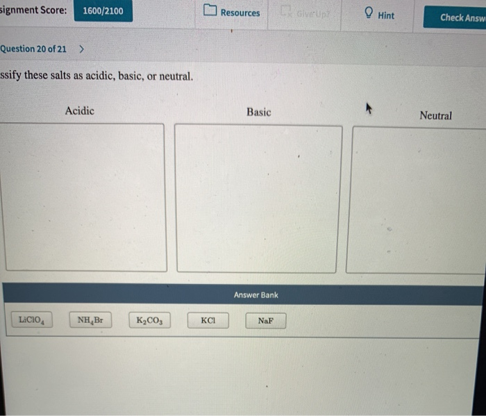 Solved ignment Score: 1600/2100 Resources Hint Check Answ | Chegg.com Solved ignment Score: 1600/2100 Resources Hint Check Answ | Chegg.com