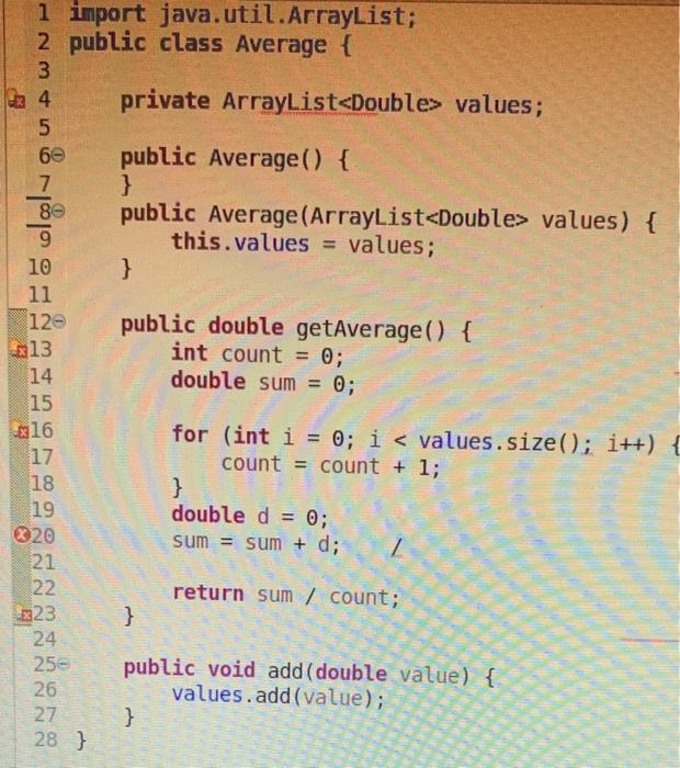 Solved ဦး } 1 import java.util.ArrayList; 2 public class | Chegg.com