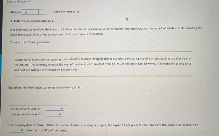 Solved Back to Assignment Attempts Keep the Highest/2 7. | Chegg.com