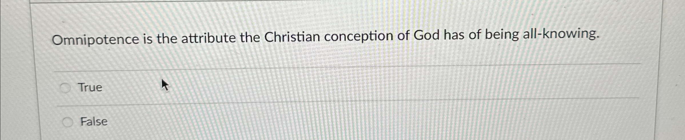 Solved Omnipotence is the attribute the Christian conception | Chegg.com