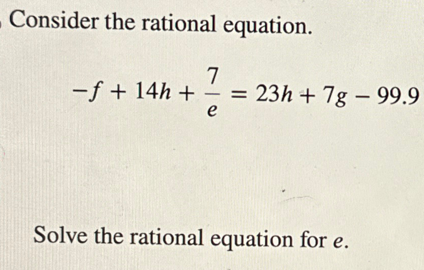 Solved Consider the rational | Chegg.com