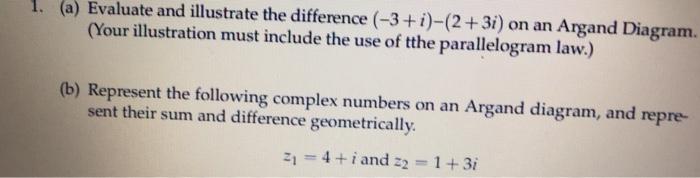Solved 1. (a) Evaluate and illustrate the difference | Chegg.com