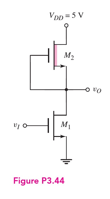 Solved Consider the circuit in Figure P3.44. The transistor | Chegg.com