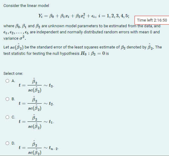 Solved Consider the linear modelConsider the linear | Chegg.com