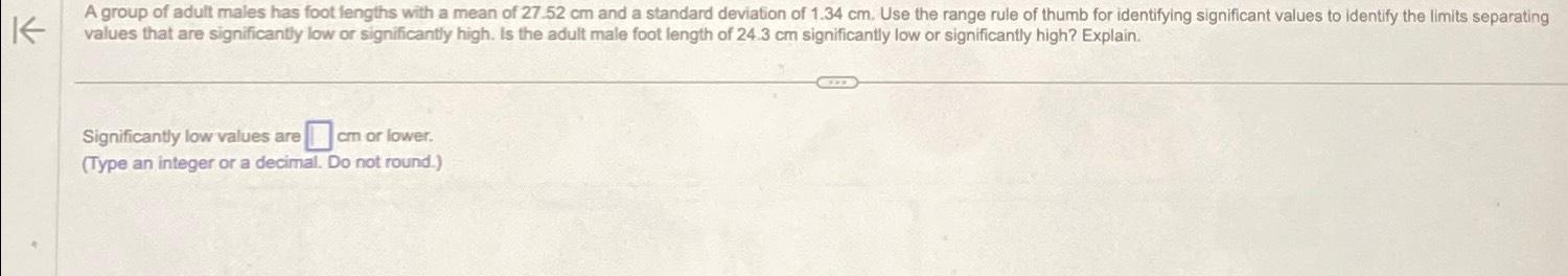 Solved values that are significantly low or significantly | Chegg.com