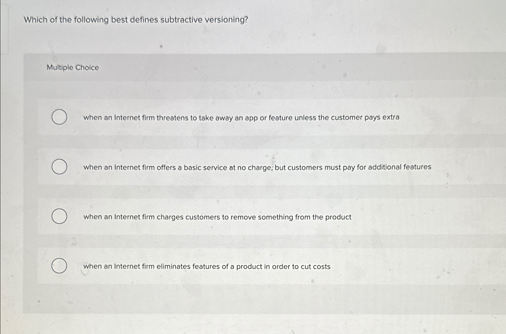 Solved Which of the following best defines subtractive | Chegg.com