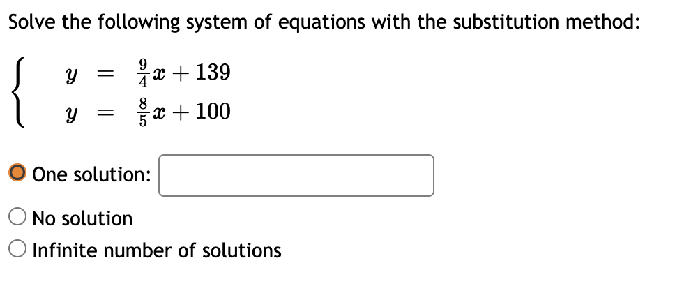 Solved Solve the following system of equations with the | Chegg.com