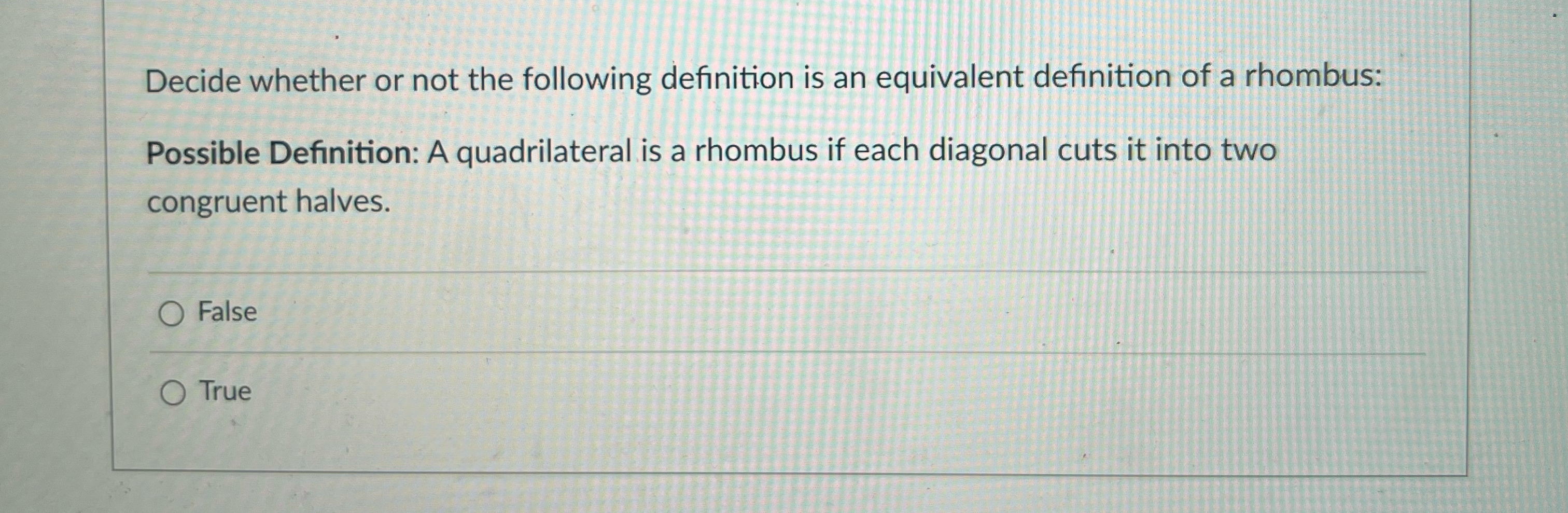 Solved Decide whether or not the following definition is an | Chegg.com