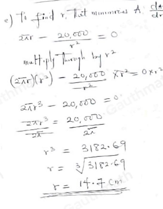 Solved why and how does r^3 go into the solution/calculation | Chegg.com
