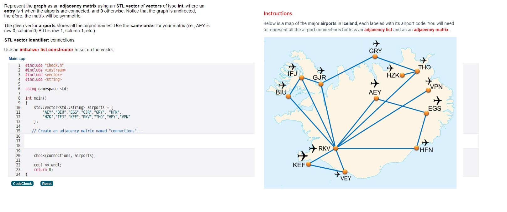 Help me with this in C++ | Chegg.com