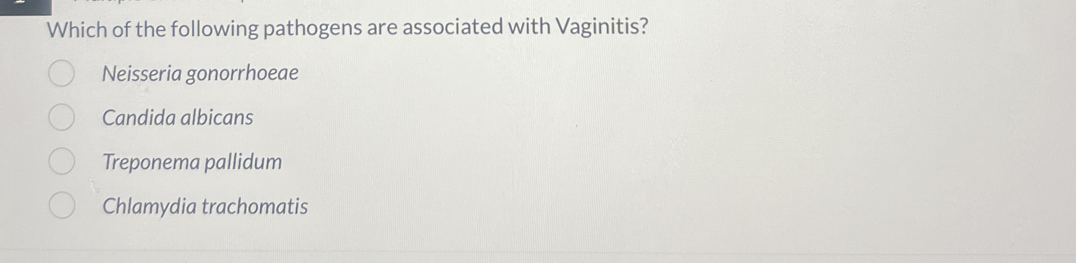 Solved Which of the following pathogens are associated with | Chegg.com